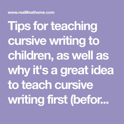 Tips For Teaching Cursive Writing And Why You Should Teach It First Teaching Cursive Writing
