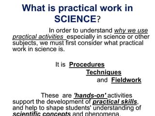 Practical Work In Science PPTX