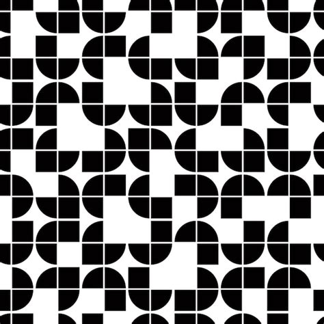 Premium Vector Black And White Geometric Seamless Pattern Contrast Squared Background