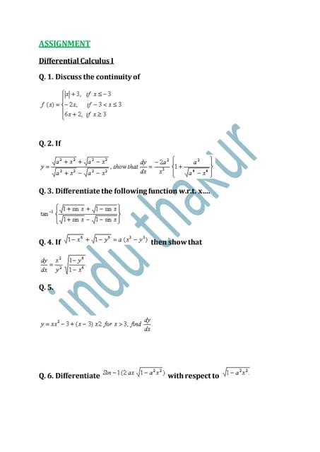 Practice Questions Calculus Xii Docx