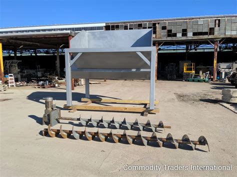 Product Dump Hopper With 35 Feet Of Screw Conveyor Commodity Traders International