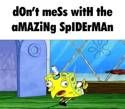 Spongebob Mocking  Spongebob Mocking Spider Man Discover And Share