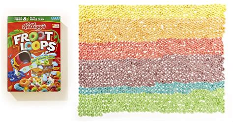A Box Of Fruit Loops Neatly Organized Pics