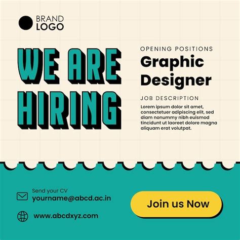 Premium Vector Hiring Post Social Design Templet