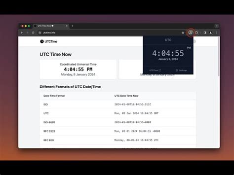 UTC Time World Clock Chrome Web Store