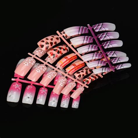 144 шт смешанный Набор накладных ногтей искусственные поддельные ногти искусство акриловые