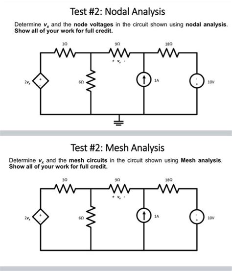 Solved Test Nodal Analysis Determine V And The Node Chegg Com