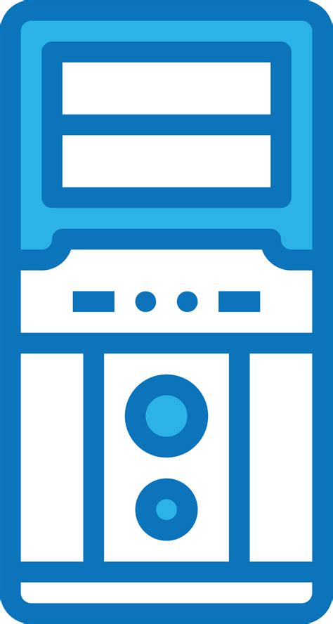 Case Computer Pc Cpu Accessory Blue Icon Vector Art At Vecteezy