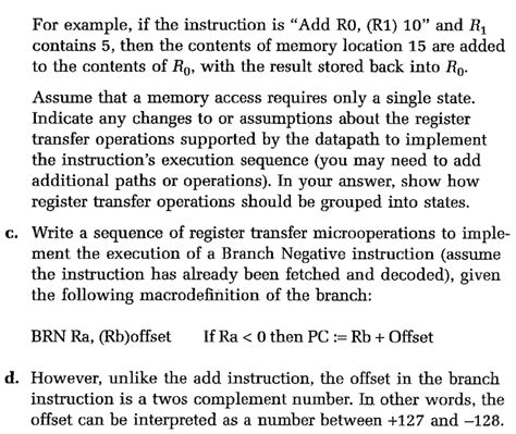 Solved Processor Datapath And Control Consider The Chegg Com