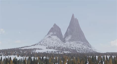 几何节点针叶林 内附视角裁切 blender布的