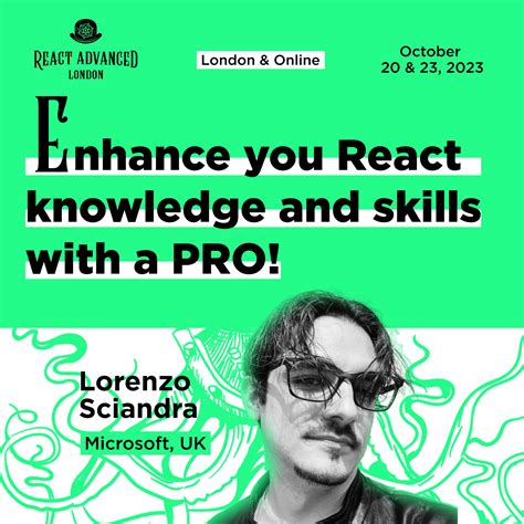 React Meet Our Next Speaker 🎙️ Lorenzo Sciandra A Senior Software