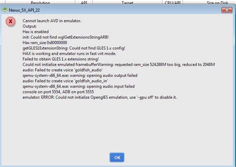 android cannot not launch avd in emulator stack overflow