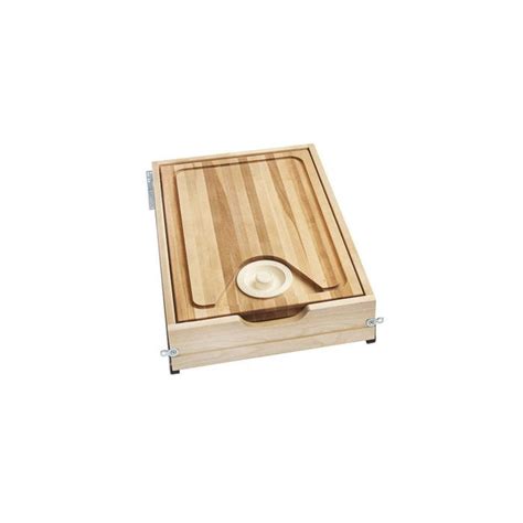 Rev A Shelf 4WCCB Removable Cut Out Cutting Board Drawer 15 To 15 3 4 W Maple Board