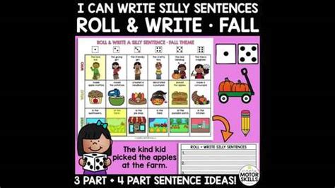 Bundle I Can Write Silly Sentences Roll Dice And Write 4 Seasons