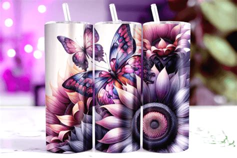 Sunflower Tumbler Wrap Sublimation Gráfico Por Thedigitalstore247