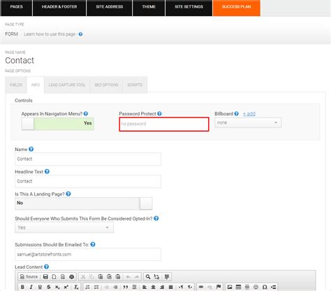 How To Edit Basic Information On A Form Page Support Center