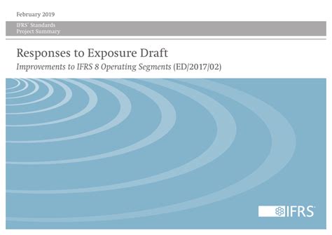 Ifrs 8 Operating Segments Project Summary Exposure Draft Responses
