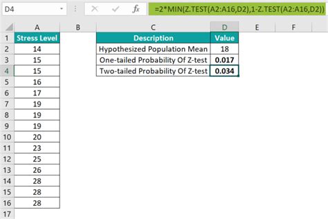 Z Test In Excel Formula Examples How To Perform And Use