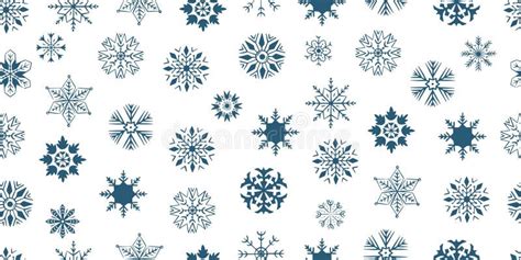 Sketch Snowflakes Seamless Pattern Winter Snowflake Decoration
