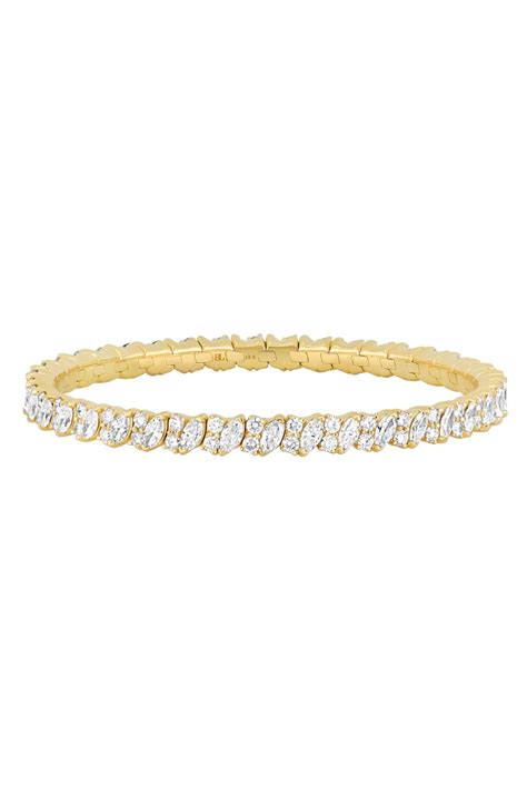18k Yellow Gold Natural Diamond Audrey Evening Stretch Bracelet