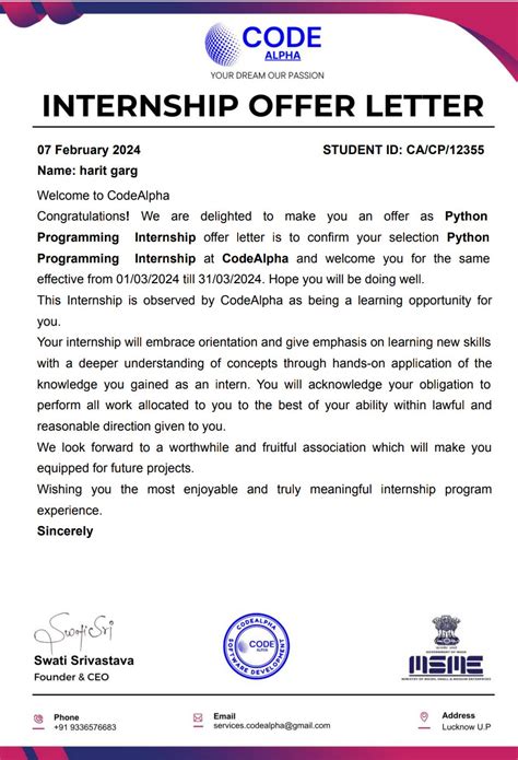 Harit Garg On Linkedin Internship Machinelearning Artificialintelligence Codealpha