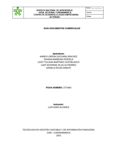 Actividad Documentos Comerciales Pdf Contabilidad Bancos