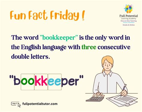 Full Potential Learning Academy Fpla On Linkedin Bookkeeper Funfact English Invincible