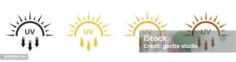 피부 보호 위험 Uv 햇빛 픽토그램 태양 복사 및 자외선 기호 수집을 차단합니다 Spf 보호 자외선 차단제 로션 아이콘 세트
