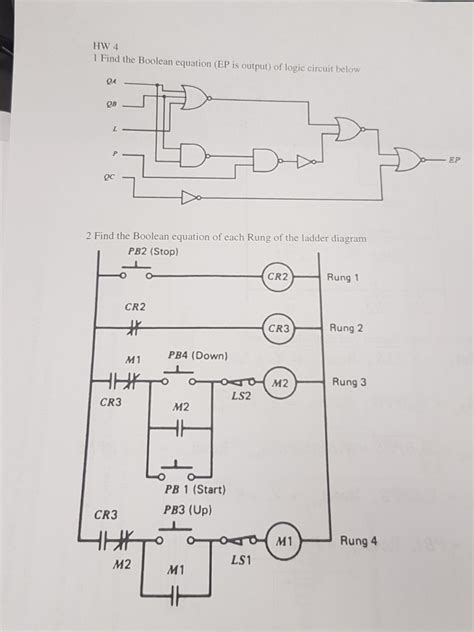 Solved HW Find The Boolean Equation EP Is Output Of Chegg