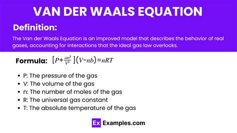 Van Der Waals Equation