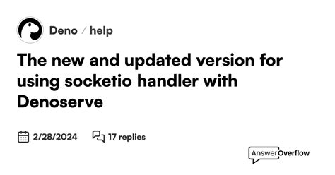 The New And Updated Version For Using Handler With Rve Deno