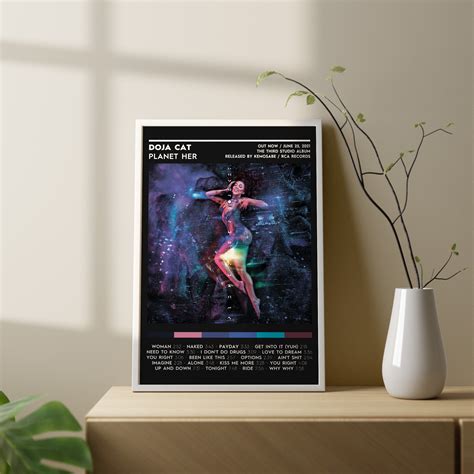 Doja Cat Planet Her Album Poster 3 Colors 1 Price Album Cover Poster Doja Cat Album