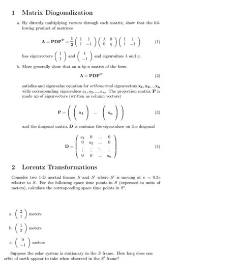 solved matrix diagonalization by directly multiplying