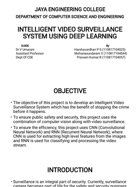 Intelligent Surveillance System Using Deep Learning 1 Pdf Surveillance Closed Circuit