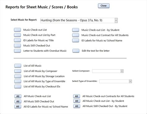 Music Dept Inventory Database