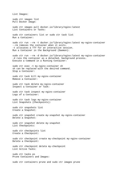 Containerd Commands Pdf