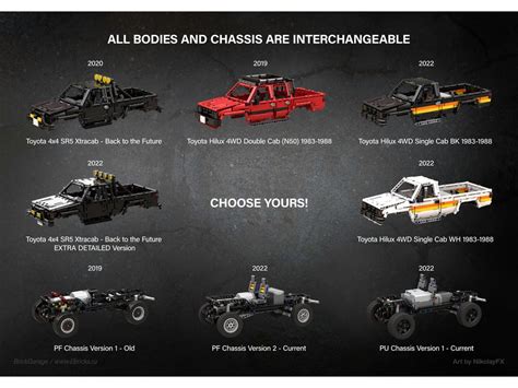 lego moc power functions rc 4x4 chassis for toyota hilux by rm8 lego