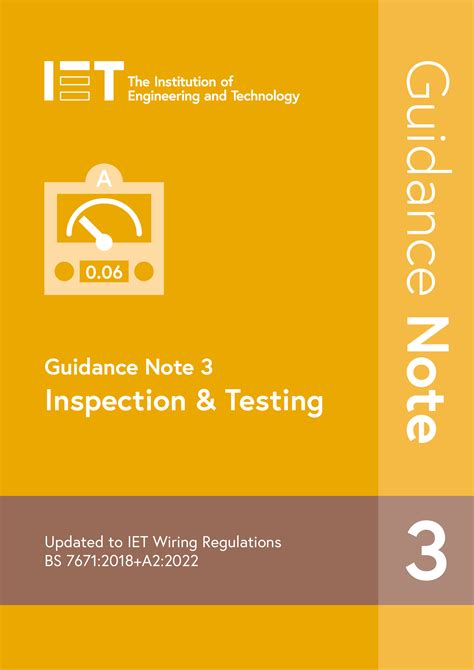 Iet Guidance Note 3 Inspection And Testing