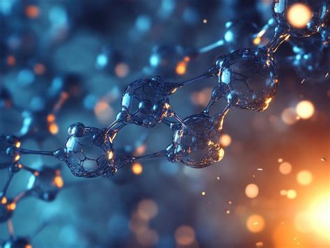 Abstract Molecular Structure Futuristic 3d Rendering Of Molecular Bonding And Chemical Compounds