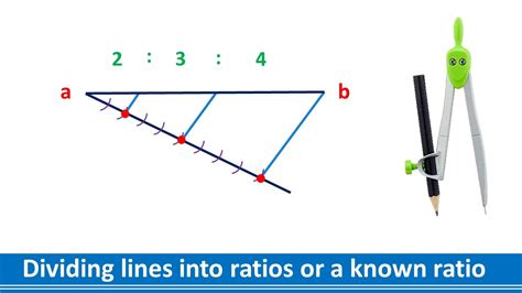 How To Divide A Lines Into Ratios Or A Known Ratio Engineering Drawing Youtube