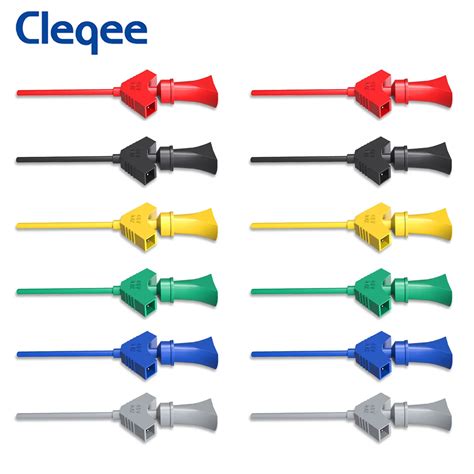 Cleqee P5003 미니 Smd Ic 테스트 후크 클립 점퍼 테스트 프로브 로직 분석기 그래버 연결 듀퐁 테스트 리드