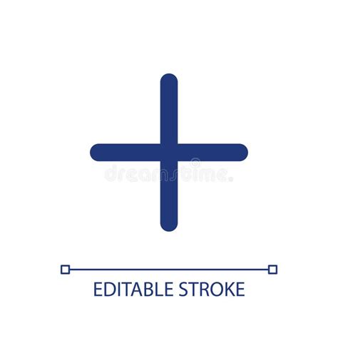 Plus Pixel Perfect Rgb Color Ui Icon Stock Vector Illustration Of