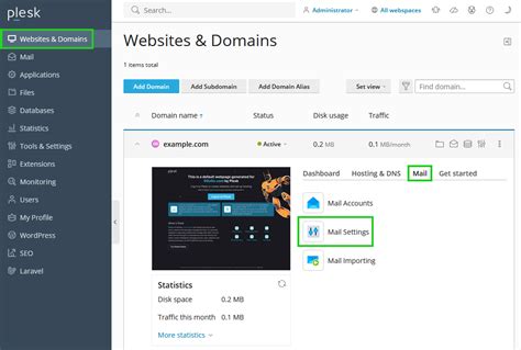 Setting Up Email On A Server With Plesk Ionos Help