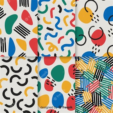 손으로 그린 추상 패턴 컬렉션 프리미엄 벡터 Abstract Pattern Design Pattern