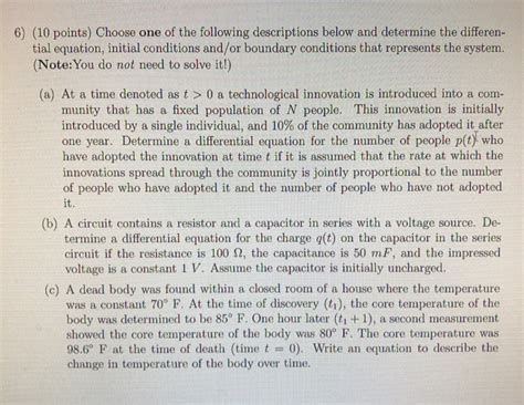 Solved 6 10 Points Choose One Of The Following Chegg Com