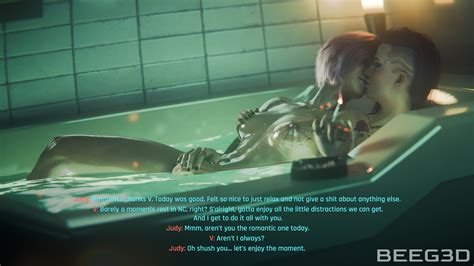 Rule 34 2girls 3d Bath Bathtub Beeg3d Breasts Cd Projekt Red Cyberpunk 2077 Green Hair Groping
