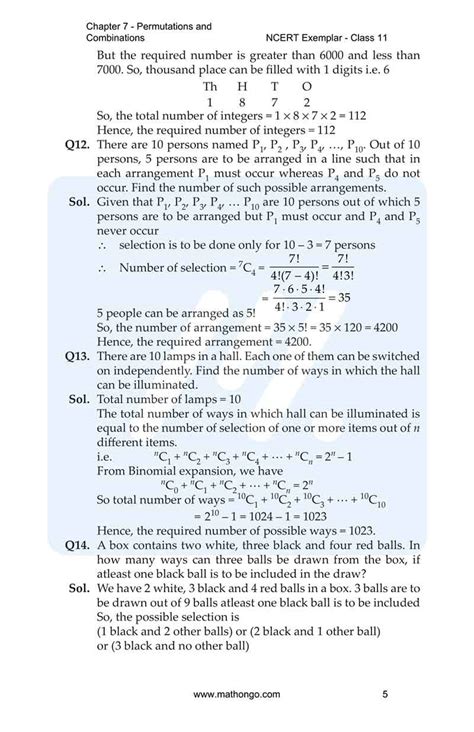 Ncert Exemplar For Class 11 Maths Chapter 7 Mathongo