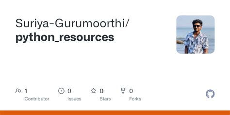 Github Suriya Gurumoorthipythonresources