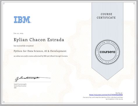 Kylian Chacon Estrada On Linkedin Python Datascience Certification Graduation