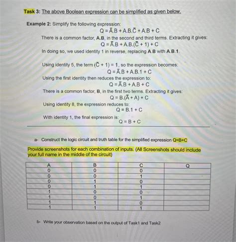 Solved Task 3 The Above Boolean Expression Can Be